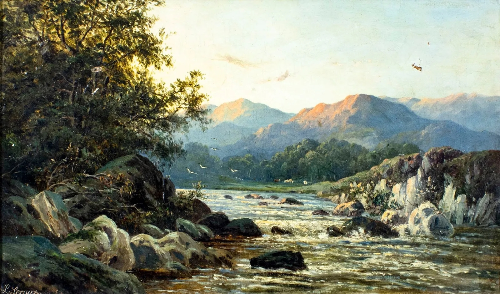 Louis Eugène Leroux | River Landscape | MutualArt