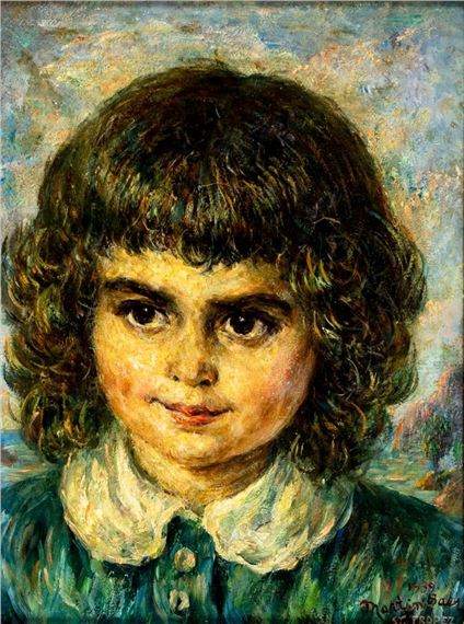 Martin Baer | Portrait of Boy (1939) | MutualArt