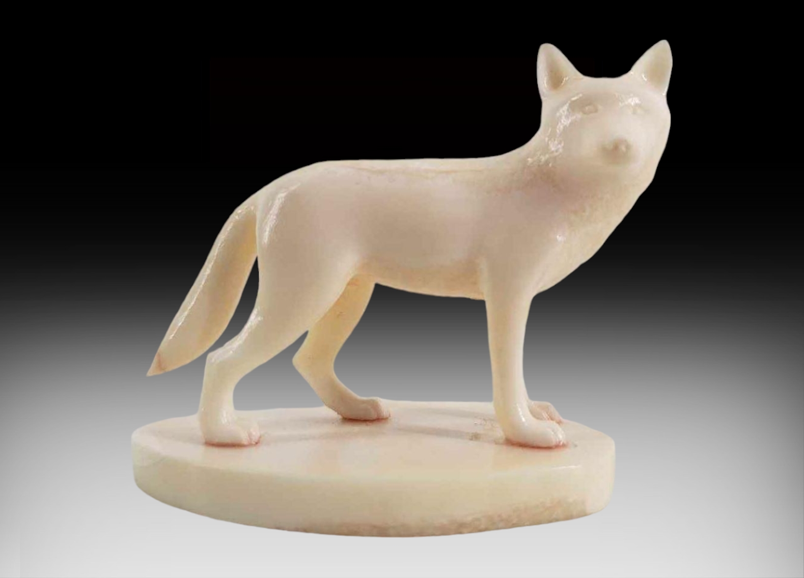 Don Shaw | Ivory Wolf Figurine | MutualArt