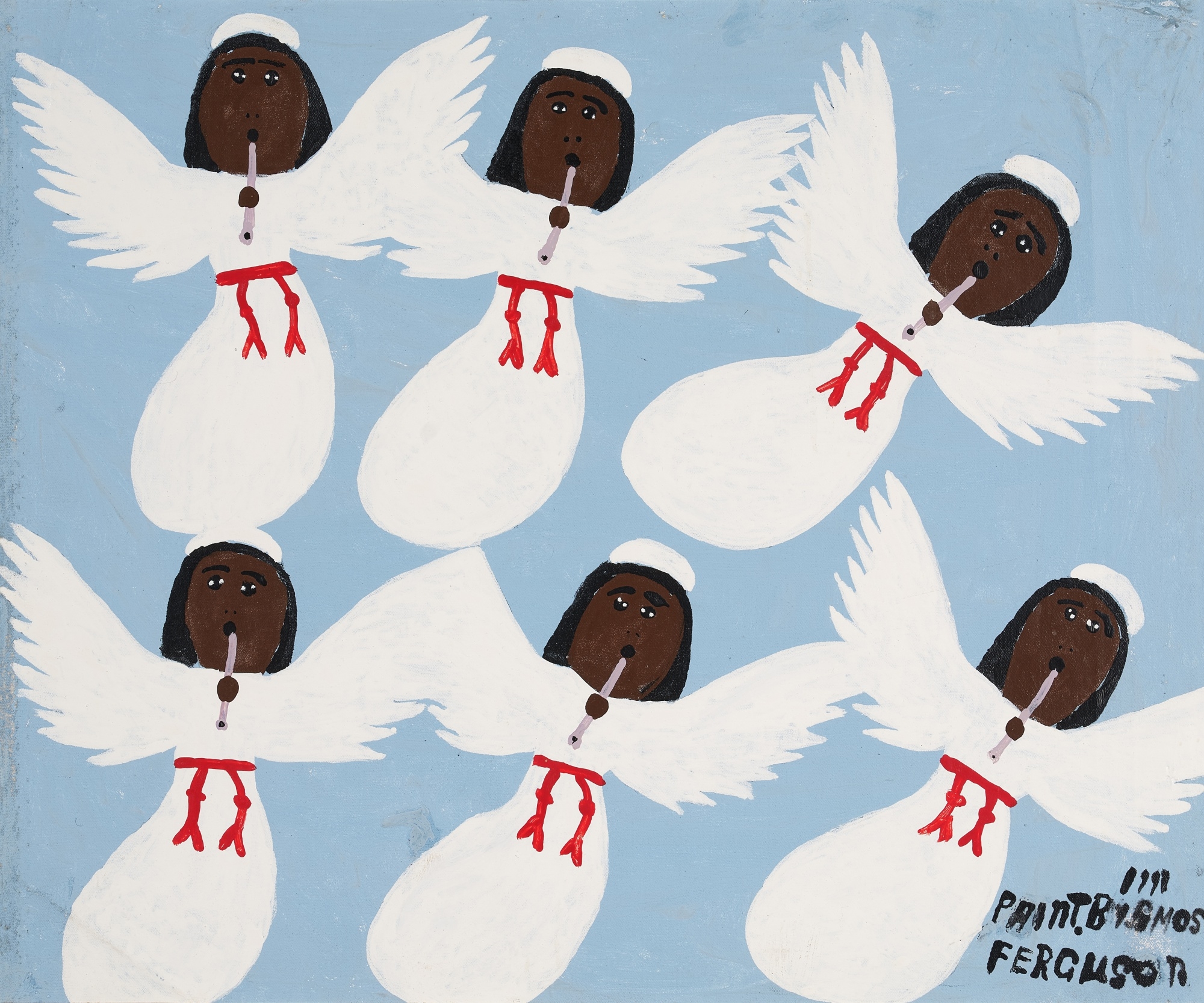 Amos Ferguson | Singing Angels (1997) | MutualArt