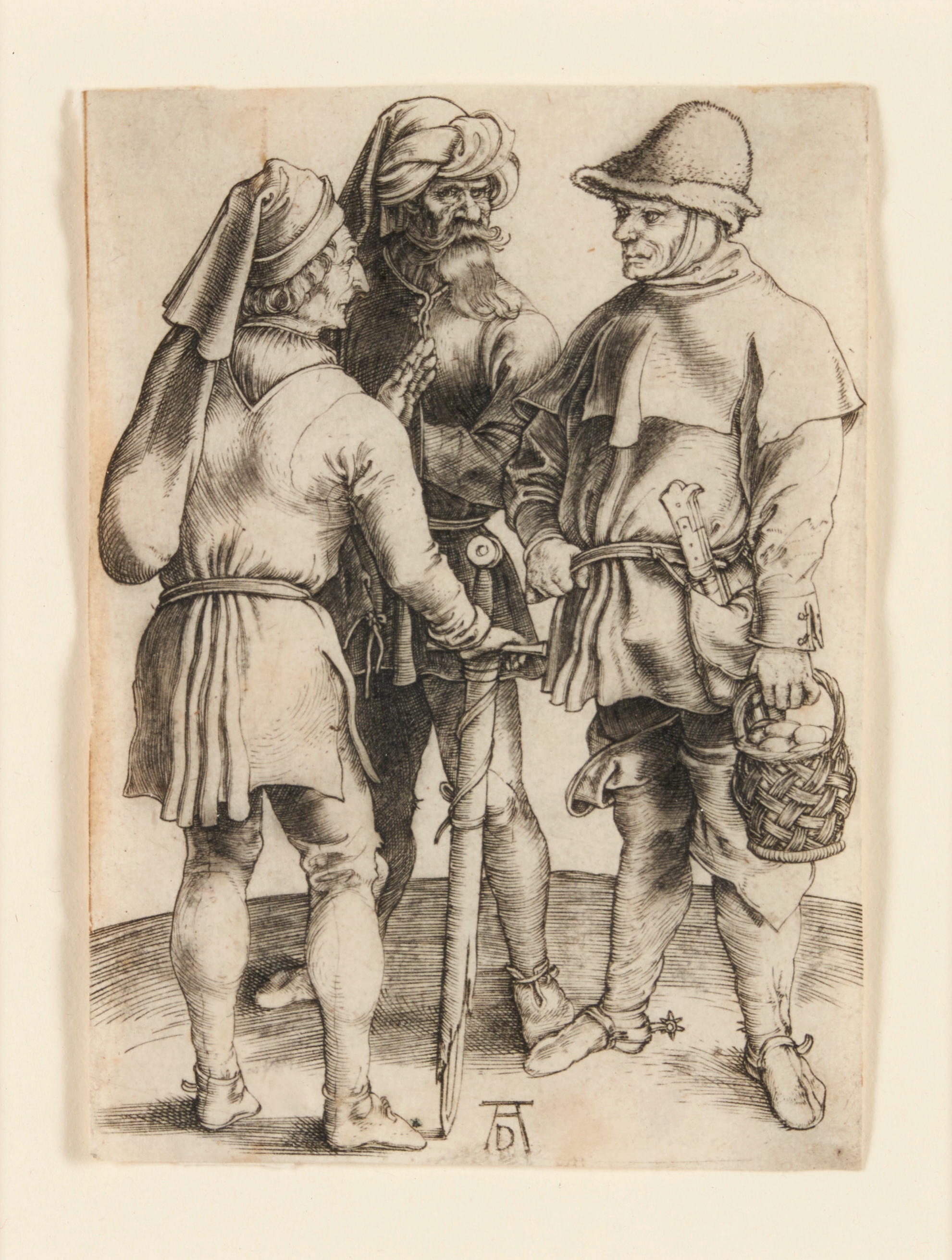 Albrecht Dürer | Three Peasants in Conversation (Circa 1497) | MutualArt