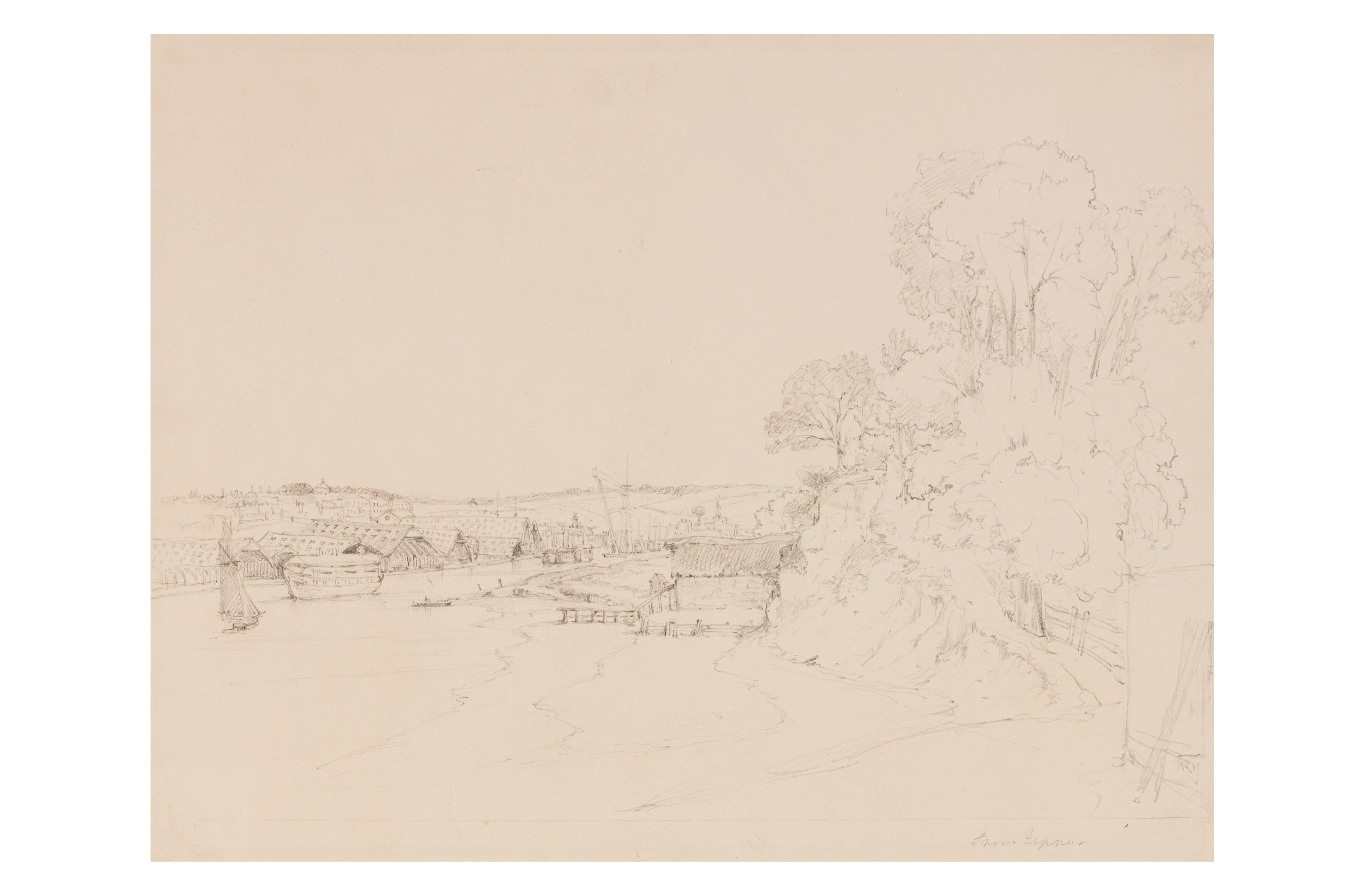 William John Cooke | Town on the estuary | MutualArt