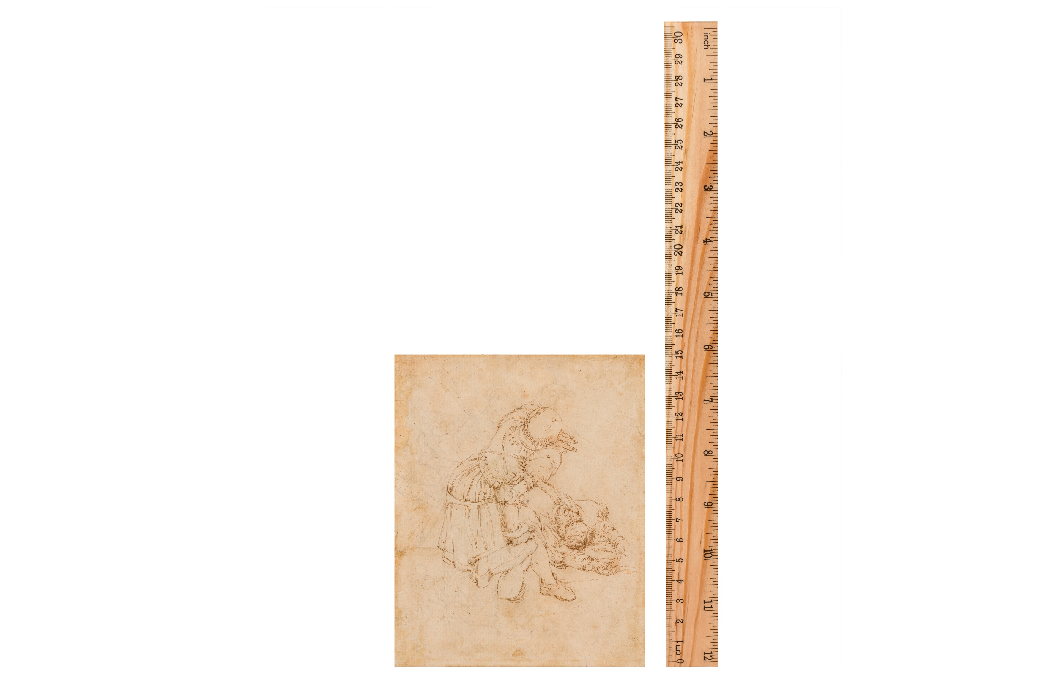 Northern European School, 17th Century | Study of men fighting (17th ...