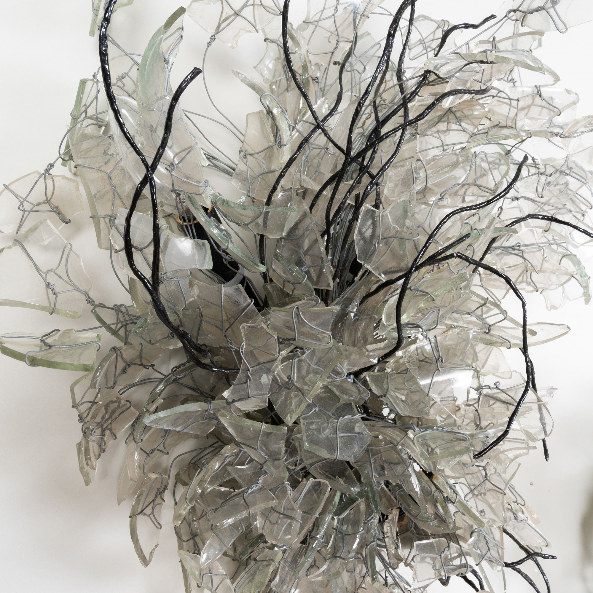 Deborah Thomas | Pair of Recycled Glass and Wire Wall Sconces, Designed ...