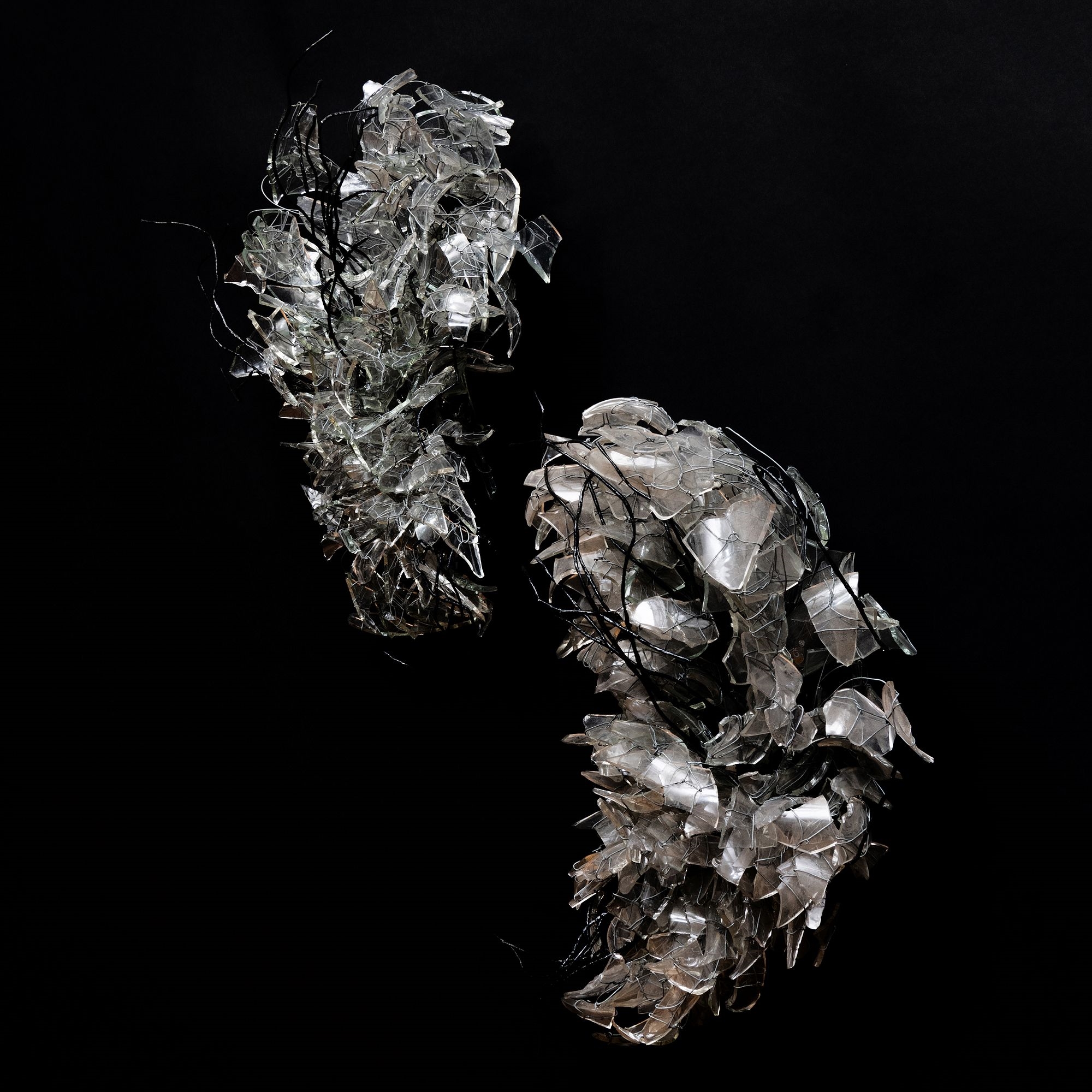 Deborah Thomas | Pair of Recycled Glass and Wire Wall Sconces, Designed ...