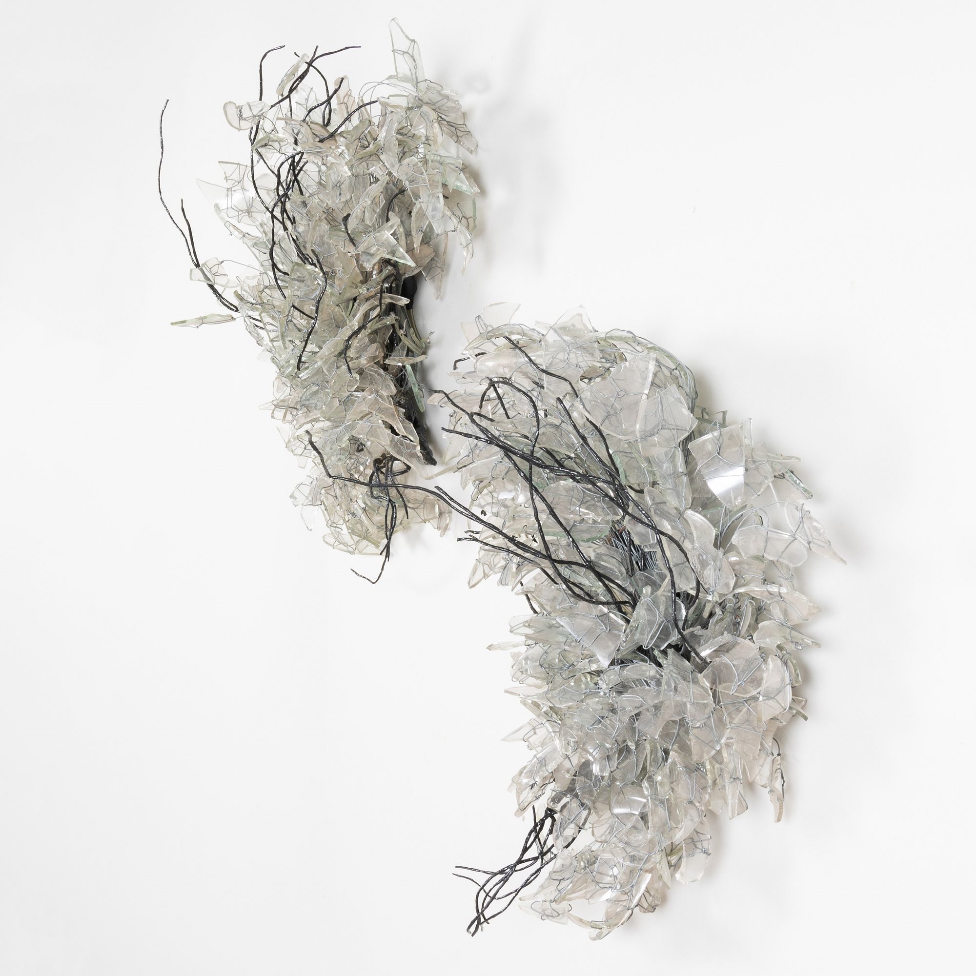 Deborah Thomas | Pair of Recycled Glass and Wire Wall Sconces, Designed ...