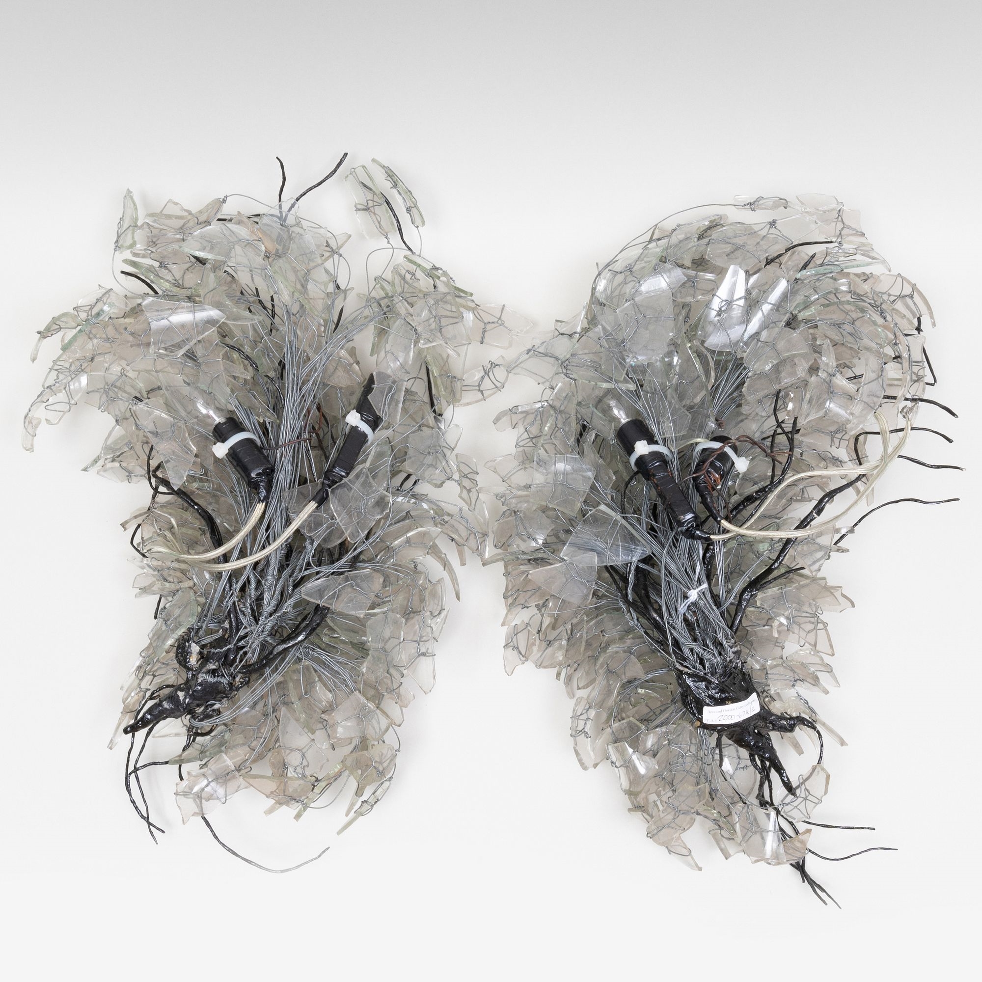 Deborah Thomas | Pair of Recycled Glass and Wire Wall Sconces, Designed ...
