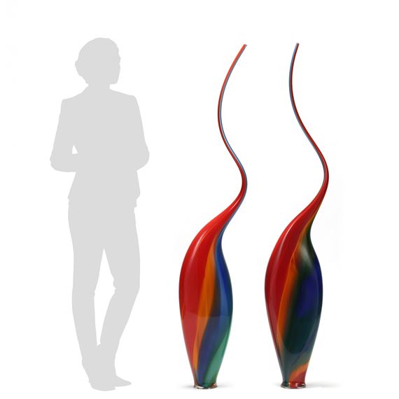 Jeremy Cline | Birds of Paradise Large Glass Sculpture | MutualArt