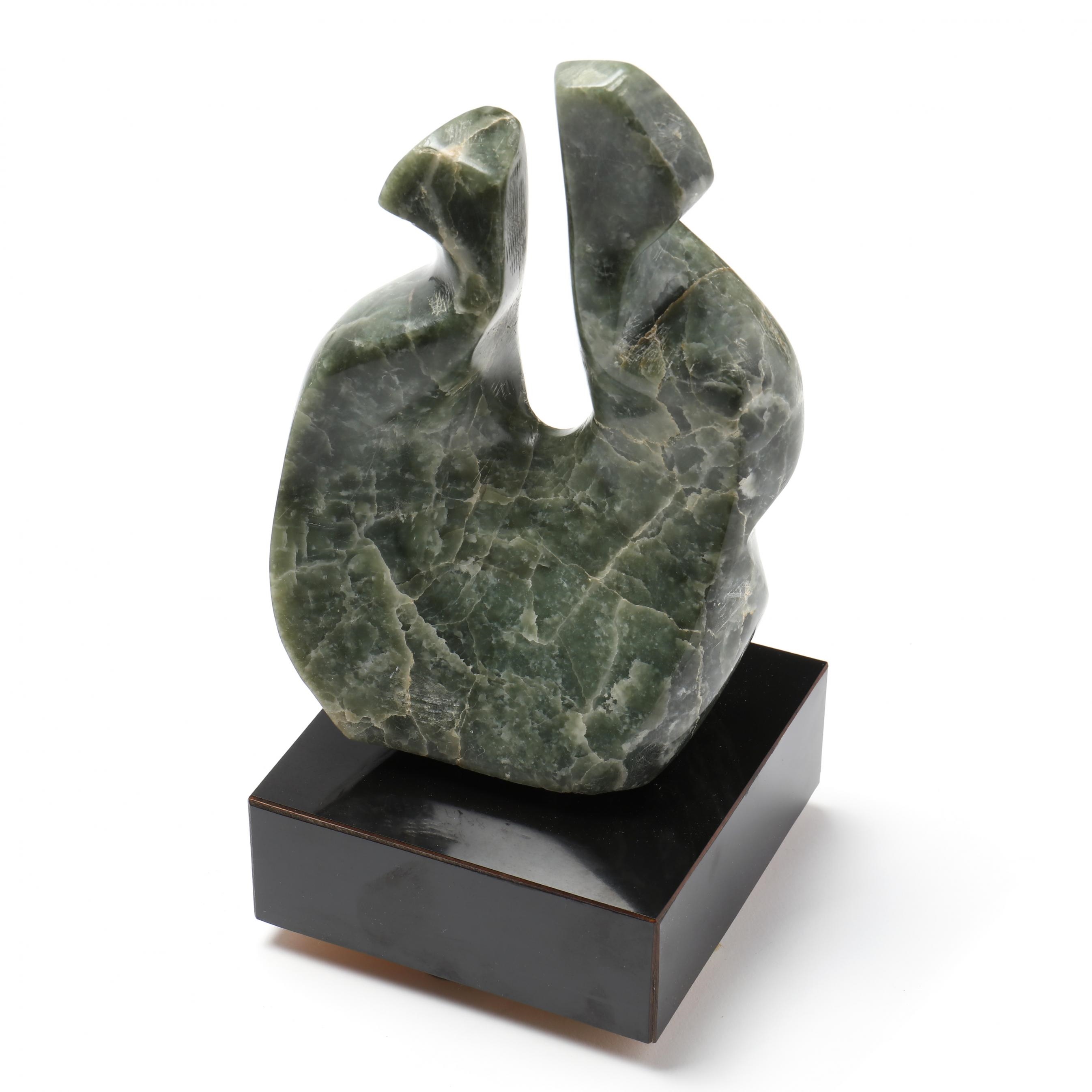 Freddy Canesse | Two Abstract Soapstone Sculptures (Circa 1986) | MutualArt