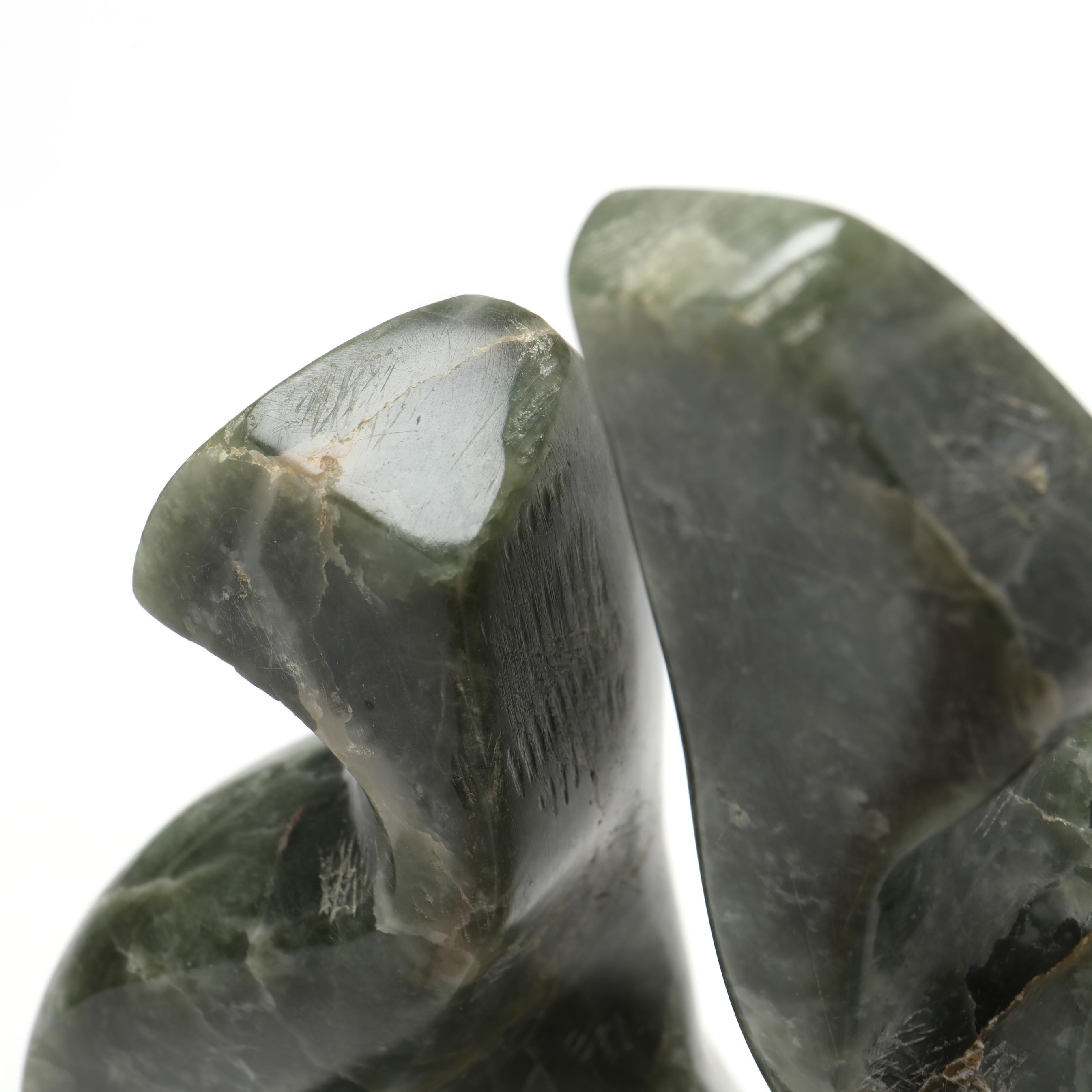 Freddy Canesse | Two Abstract Soapstone Sculptures (Circa 1986) | MutualArt