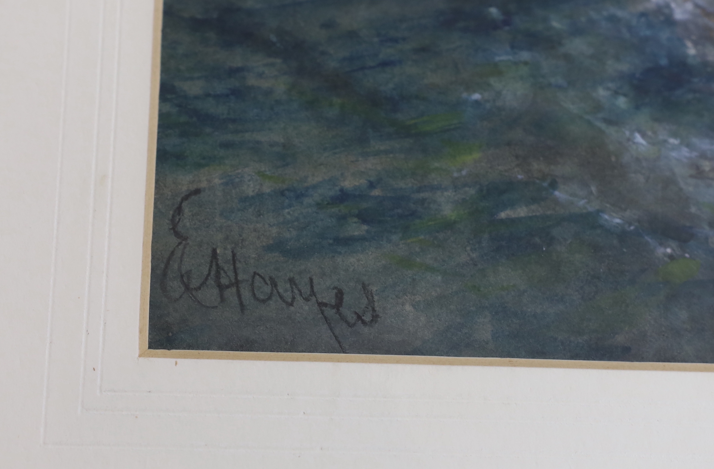 Edwin Hayes | Coastal landscape with castle ruins | MutualArt