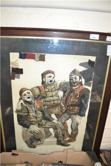 Carl Toms | Costume design for 3 Kings Soldiers signed | MutualArt