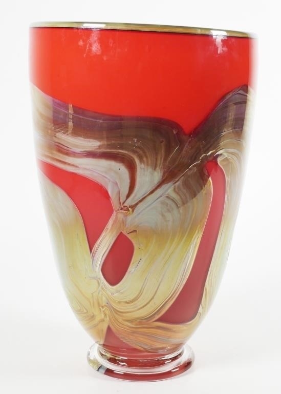 David McDermott | DAVID MCDERMOTT ART GLASS 12 VASE | MutualArt