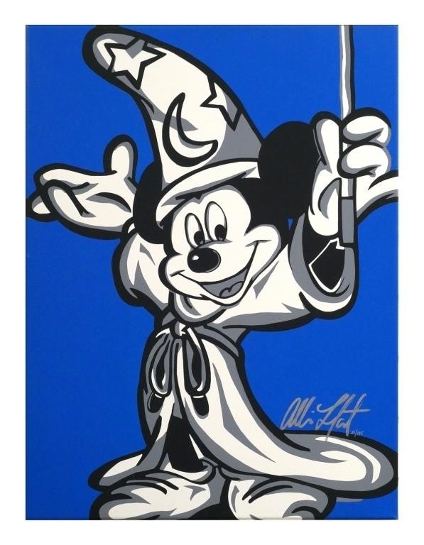 Allison Lefcort | DISNEY ABRACADABRA MICKEY CANVAS GICLEE SIGNED ...