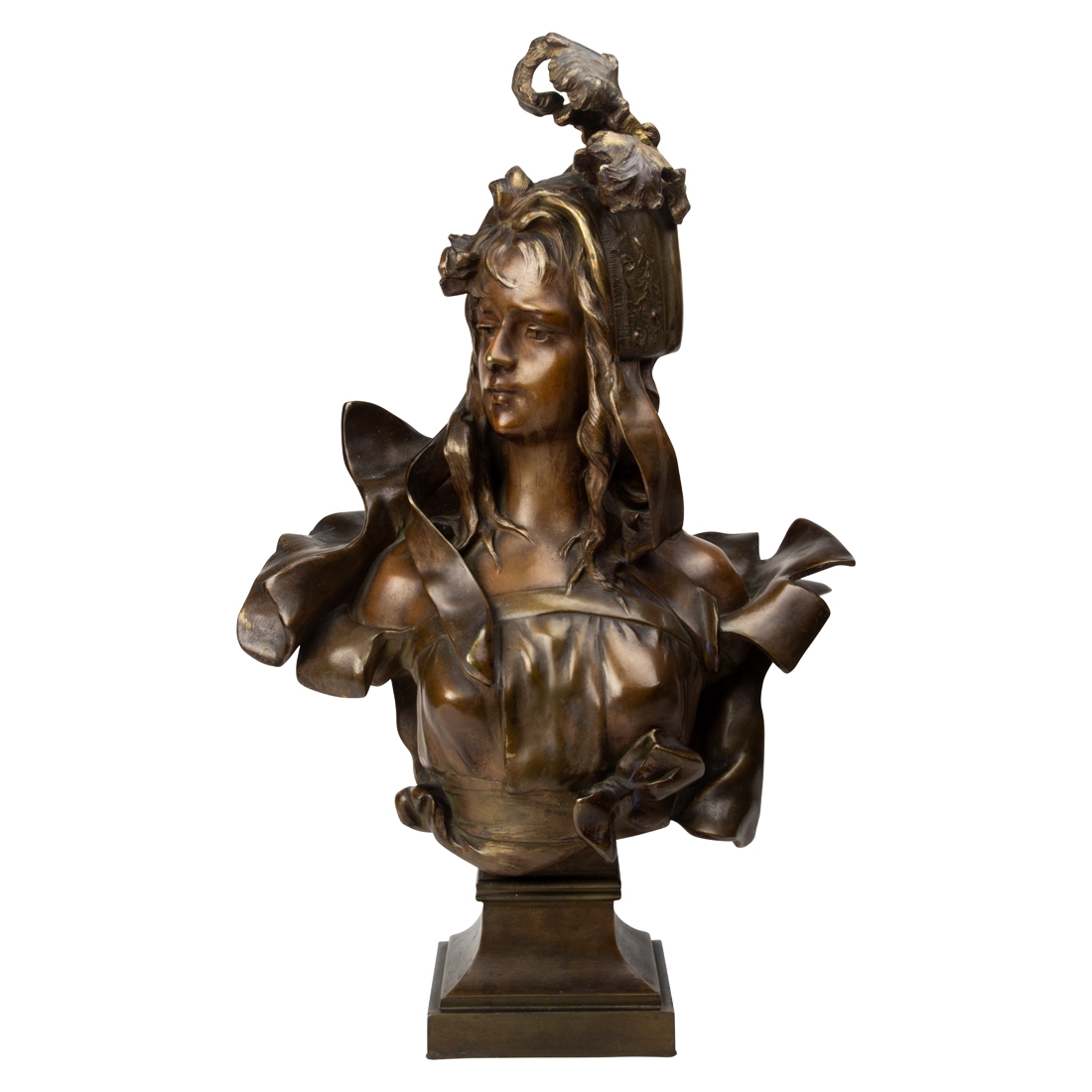 Antoine Kerckhove | A Continental Art Nouveau patinated bronze bust of ...