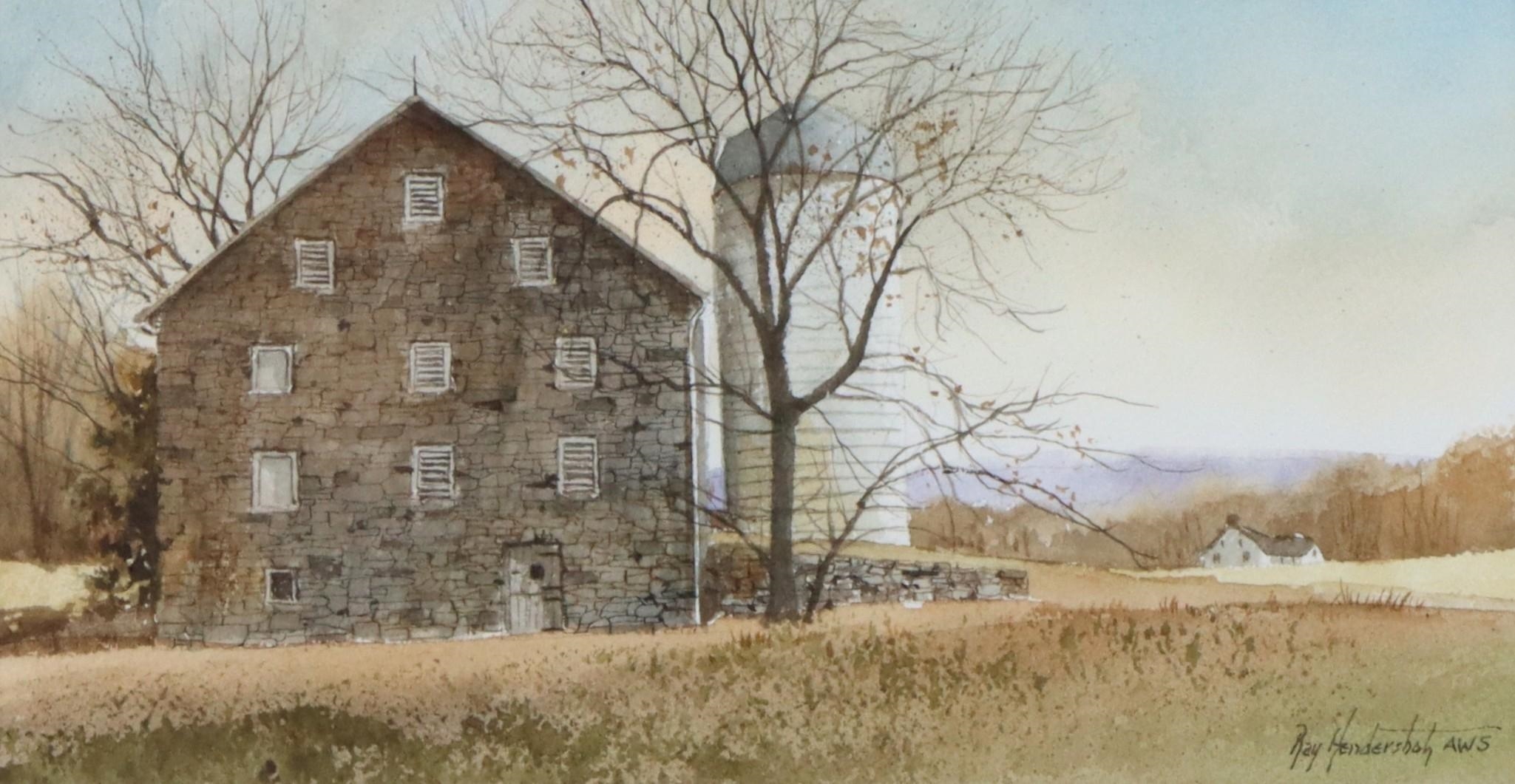Ray Hendershot | Stone bank barn | MutualArt