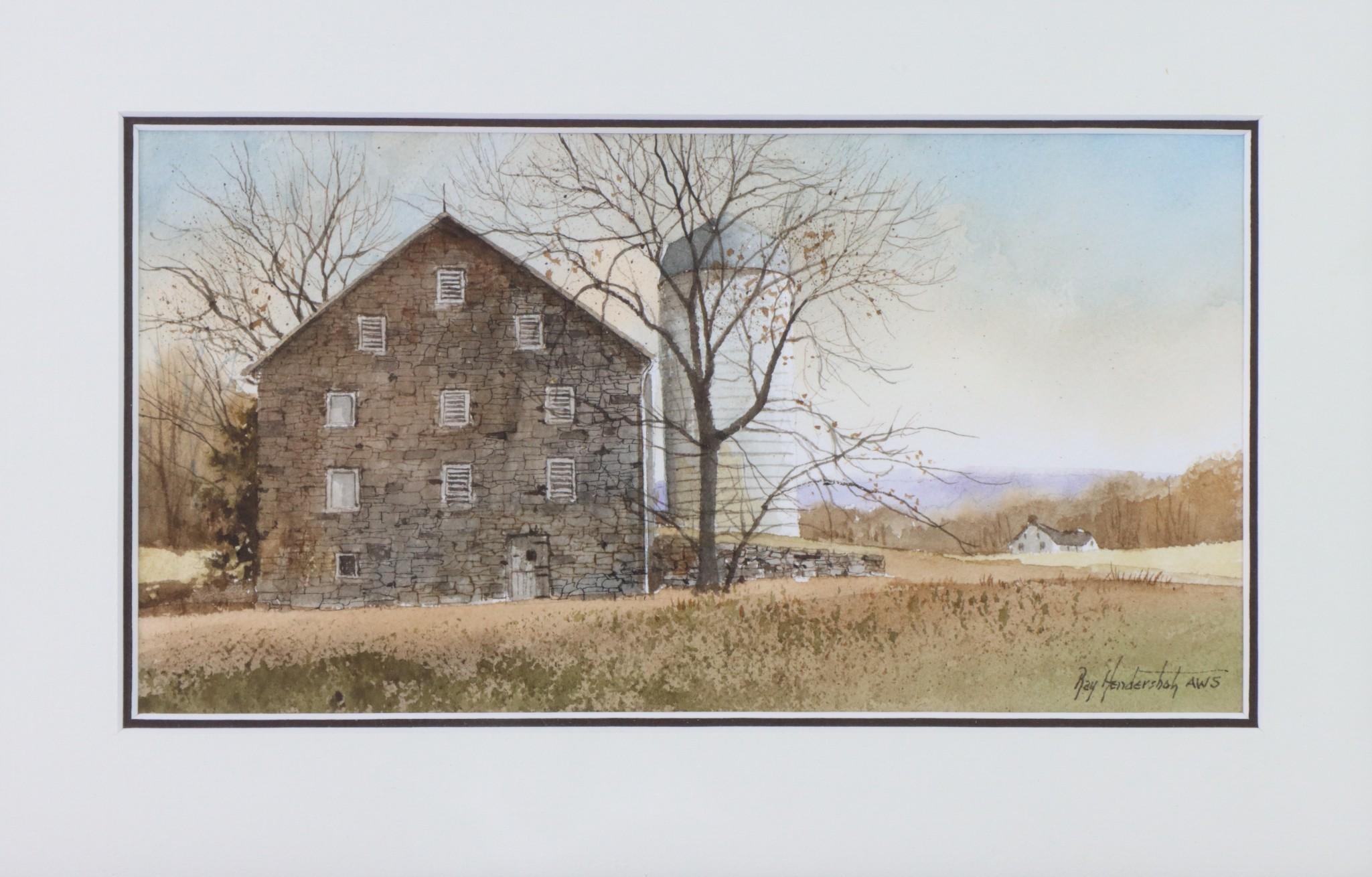 Ray Hendershot | Stone bank barn | MutualArt