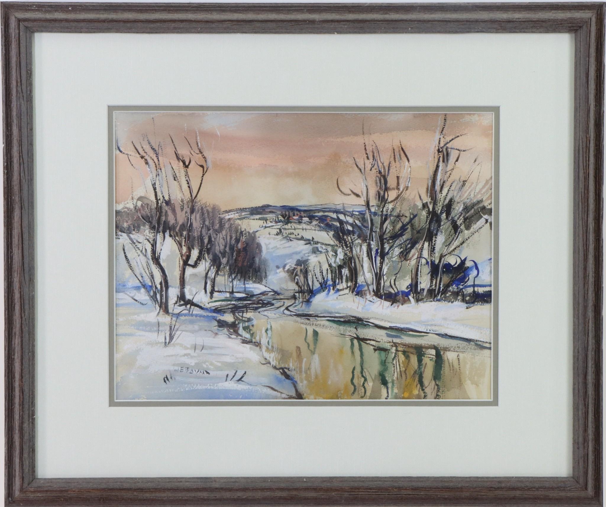 Walter Emerson Baum | Impressionist winter landscape | MutualArt
