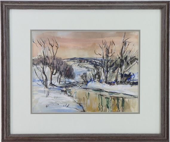 Walter Emerson Baum | Impressionist winter landscape | MutualArt