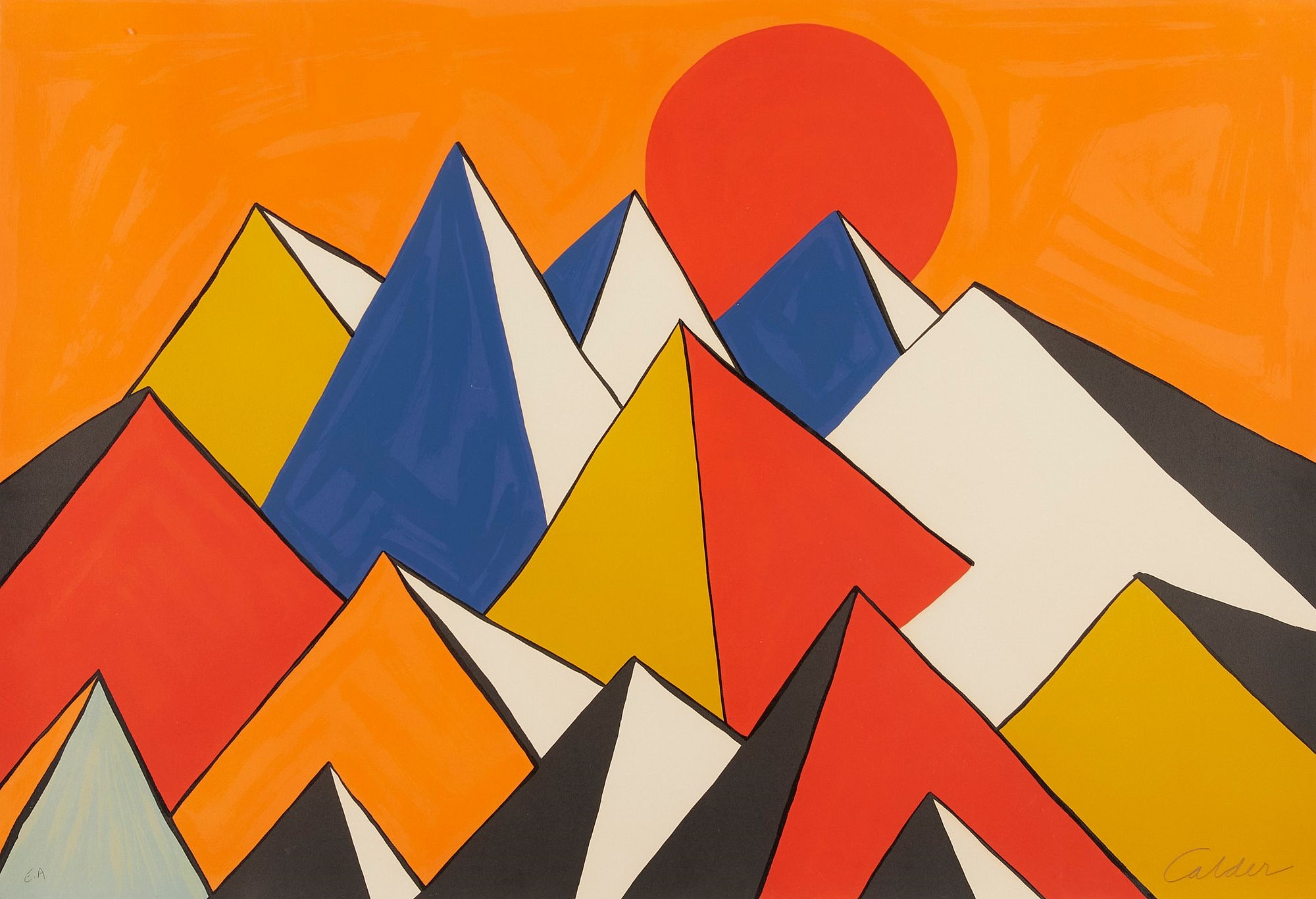 Alexander Calder | Alexander Calder Homage to the Sun Lithograph (1973 ...