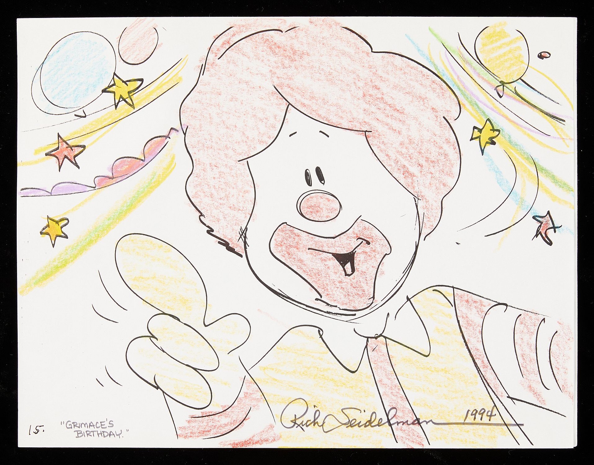 Rich Seidelman | Original Rich Seidelman McDonald's Drawing (1994 ...