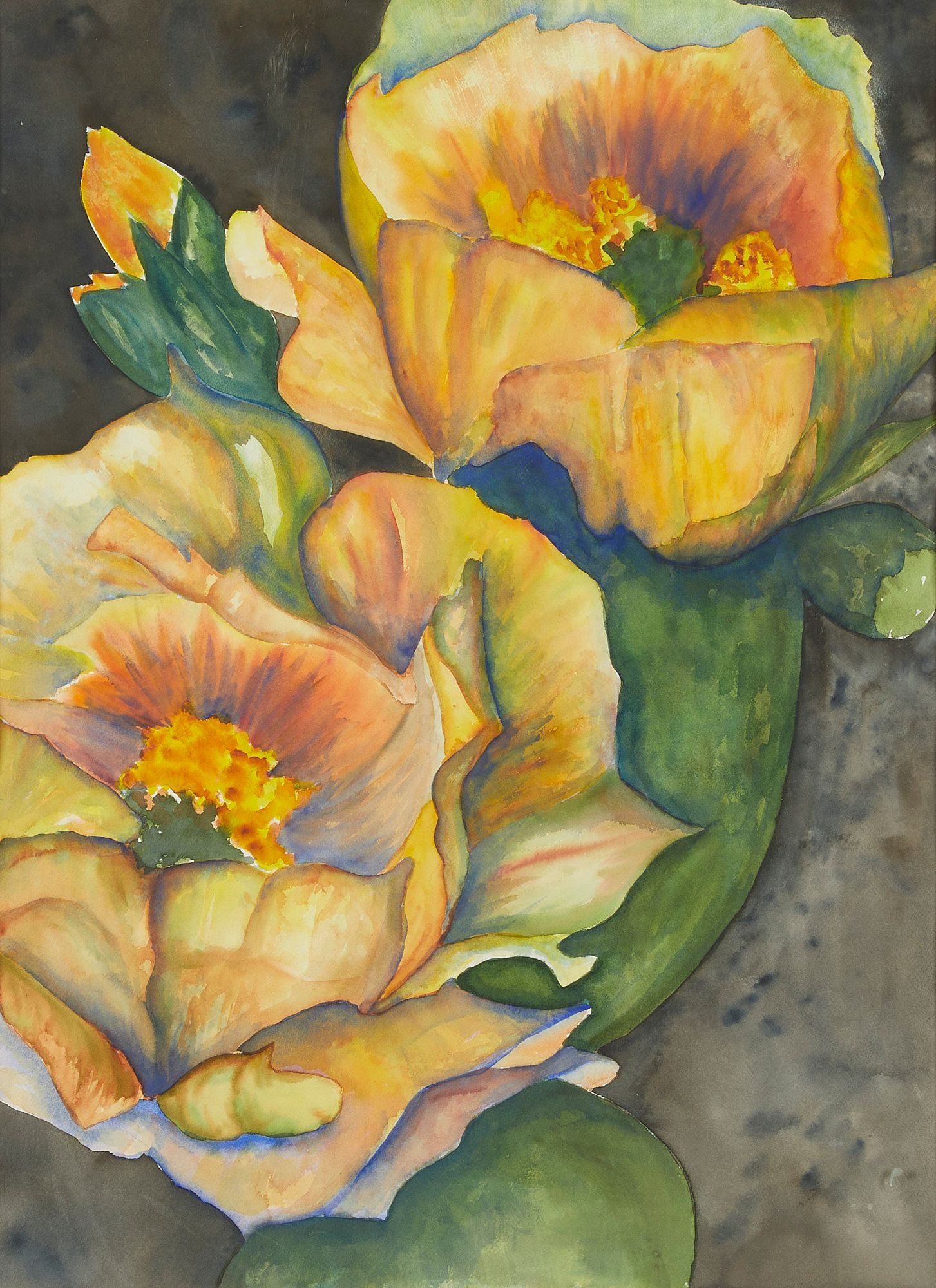 Ellery Gibson | Ellery Gibson Flowers Watercolor Painting | MutualArt