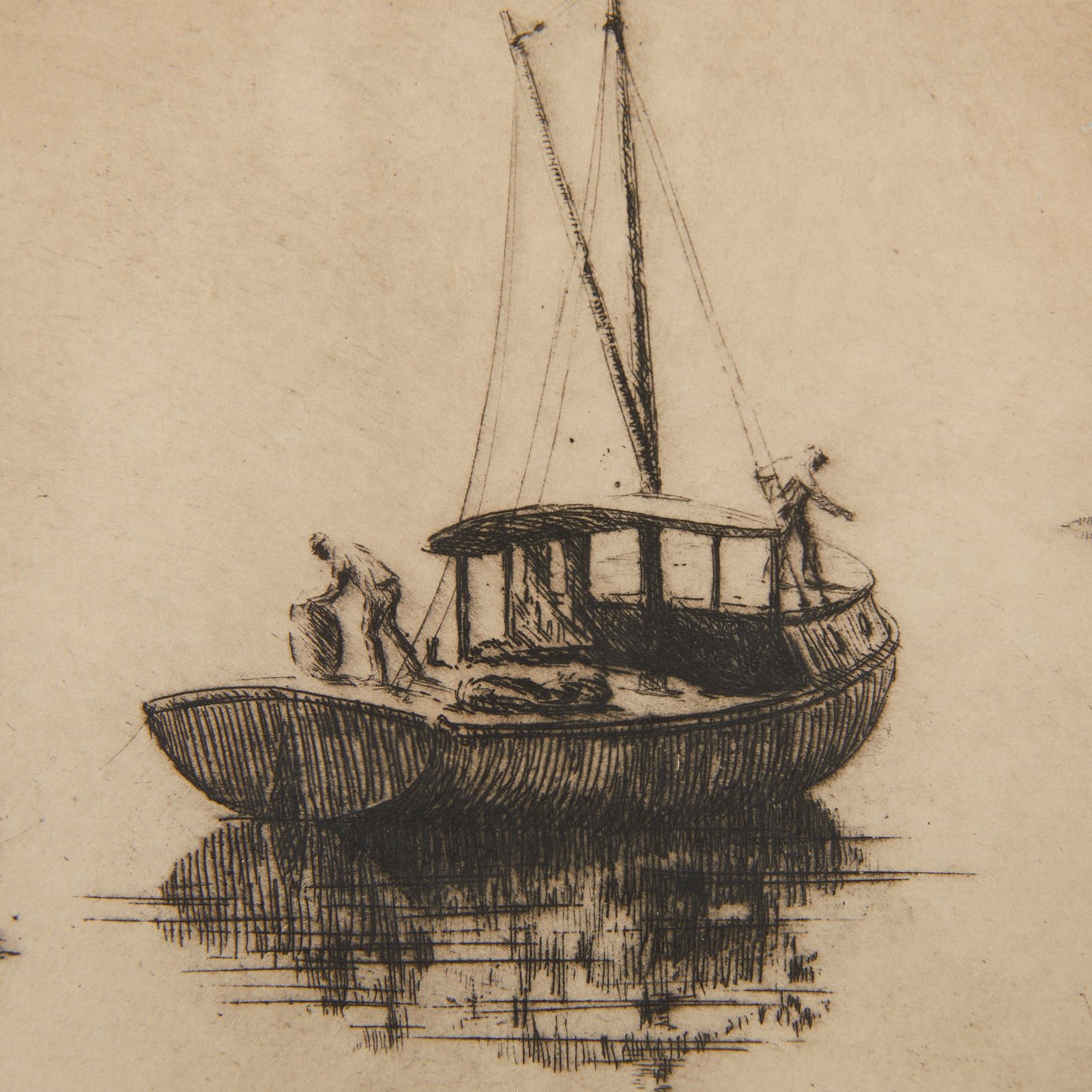 Harry Lindley Hosford | H. Lindley Hosford Fishing Boat Etching | MutualArt