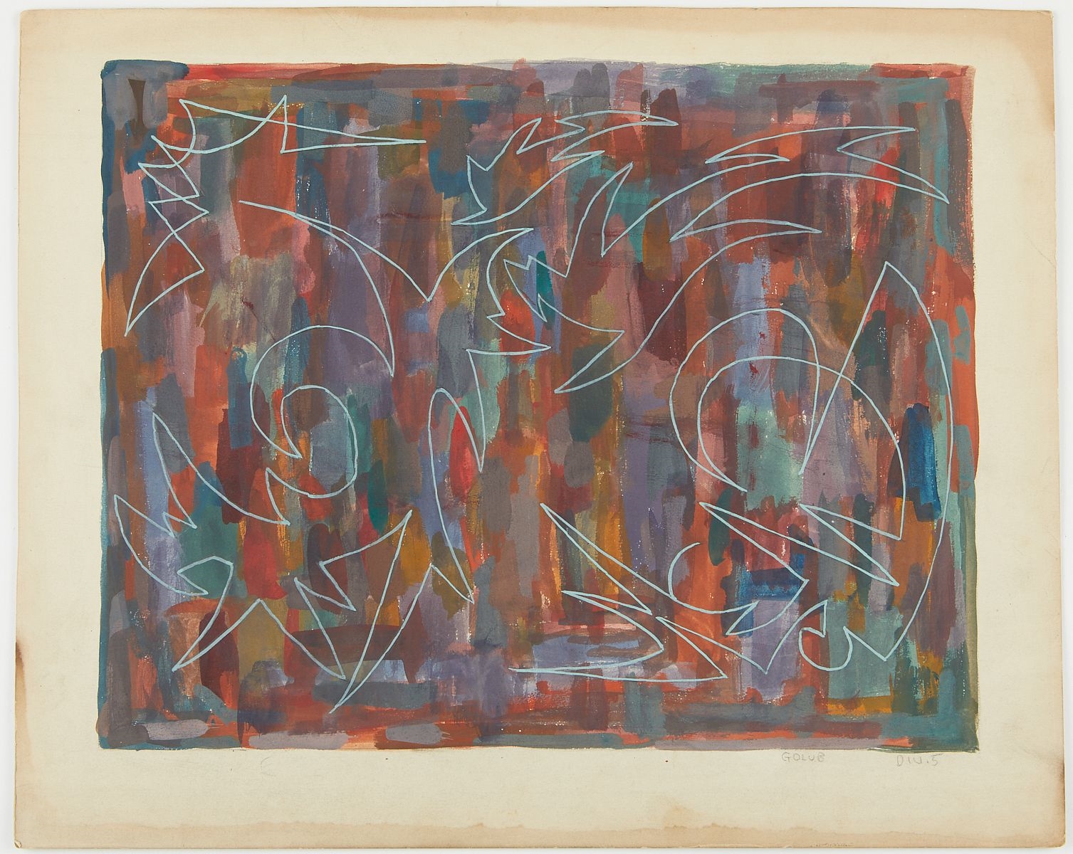 Leon Golub | Leon Golub Early Abstract Painting | MutualArt