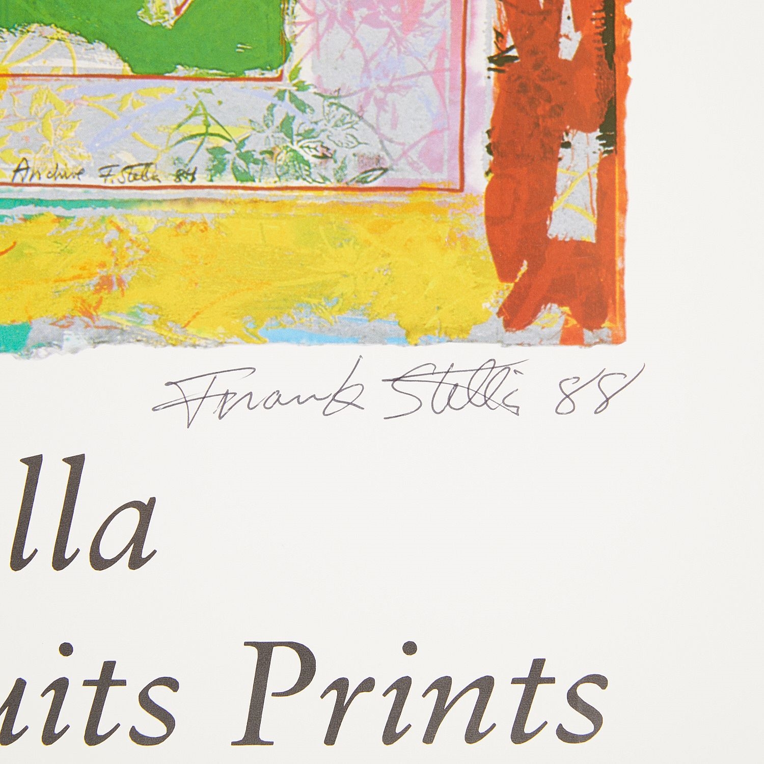 Frank Stella | Frank Stella Signed Walker Exhibition Poster 1988 ...
