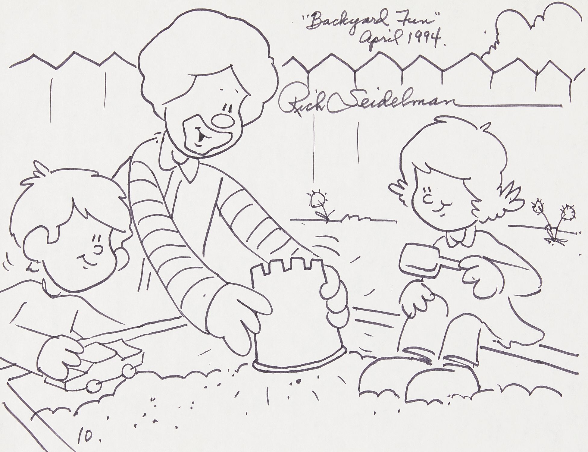 Rich Seidelman | Original Rich Seidelman McDonald's Drawing (1979 ...