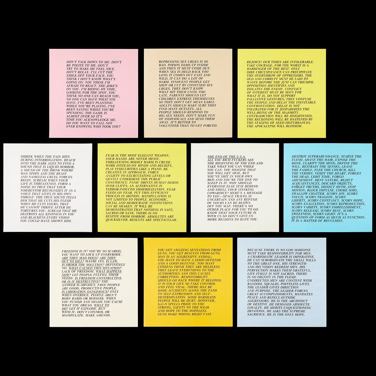 Jenny Holzer | Untitled [By Your Response to Danger...] (From the ...