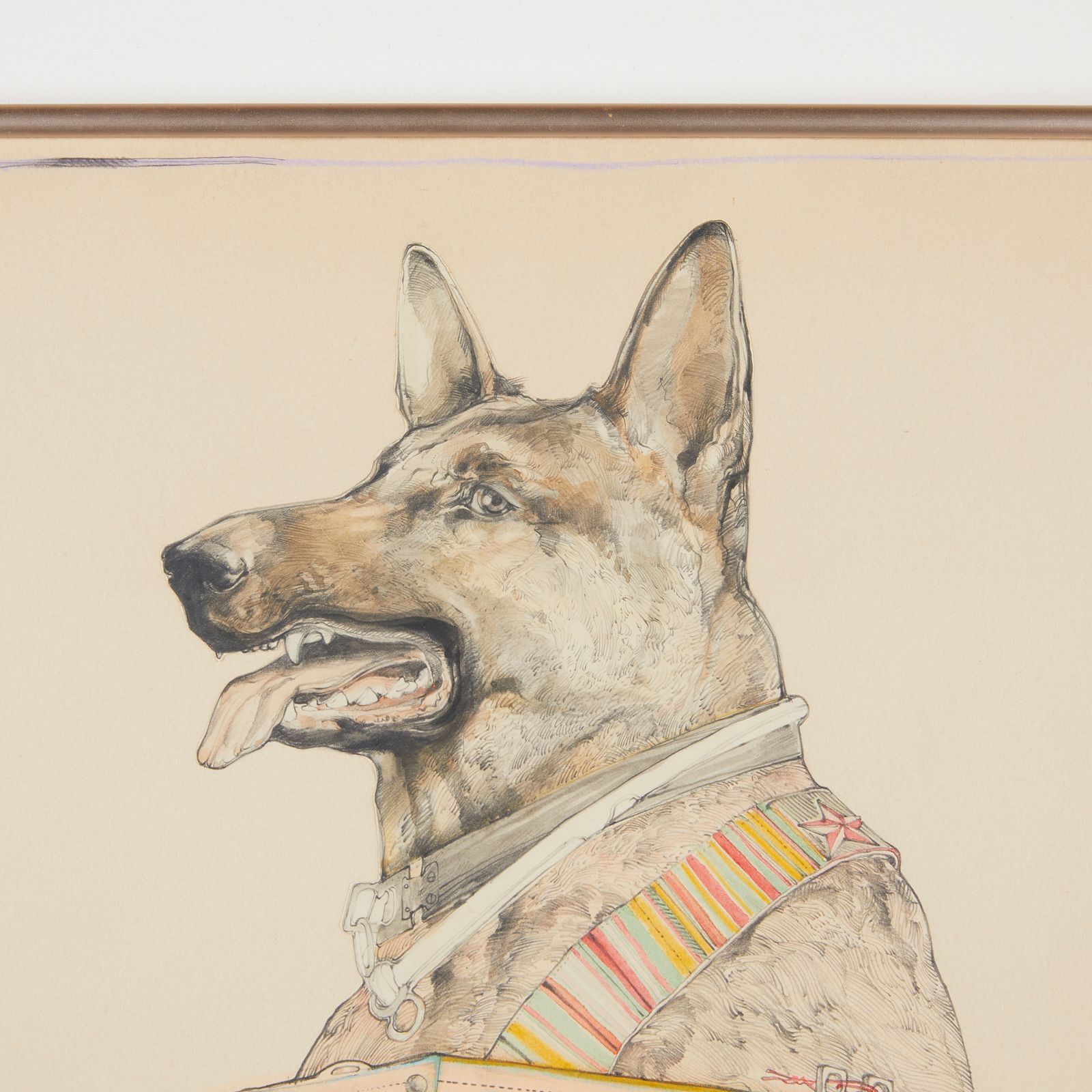 Robert A. Nelson | Robert A. Nelson Sheep Dog Drawing 1977 (1977 ...