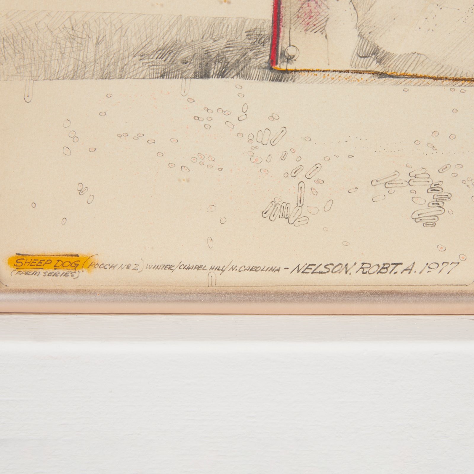 Robert A. Nelson | Robert A. Nelson Sheep Dog Drawing 1977 (1977 ...