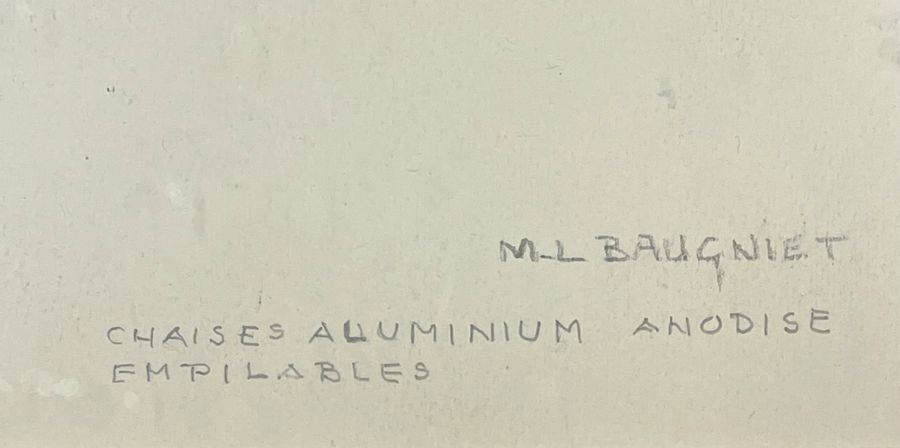 Marcel-Louis Baugniet | Anodized aluminum stacking chair | MutualArt