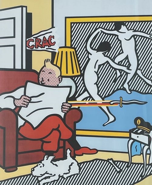 Roy Lichtenstein | Tintin Reading (1995) | MutualArt