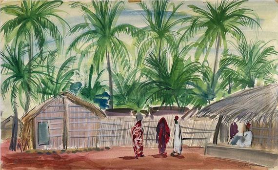 Elisabeth Faure | Lively village in Madagascar | MutualArt