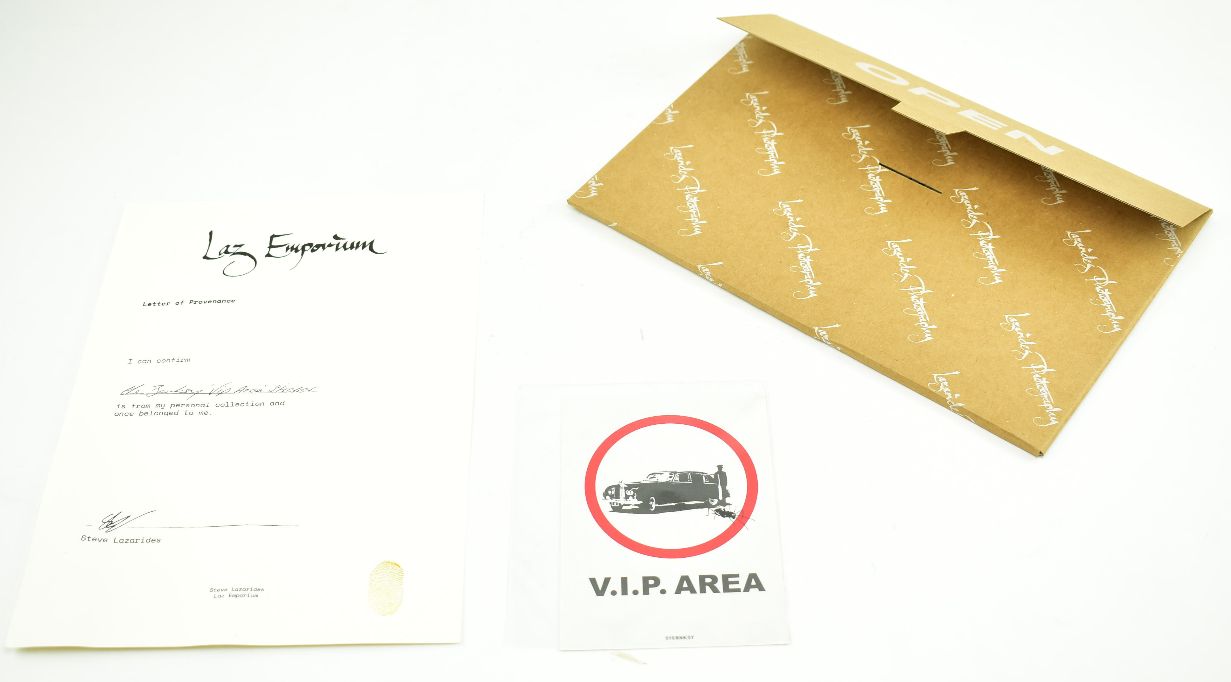 Banksy | BANKSY - VIP AREA STICKER | MutualArt