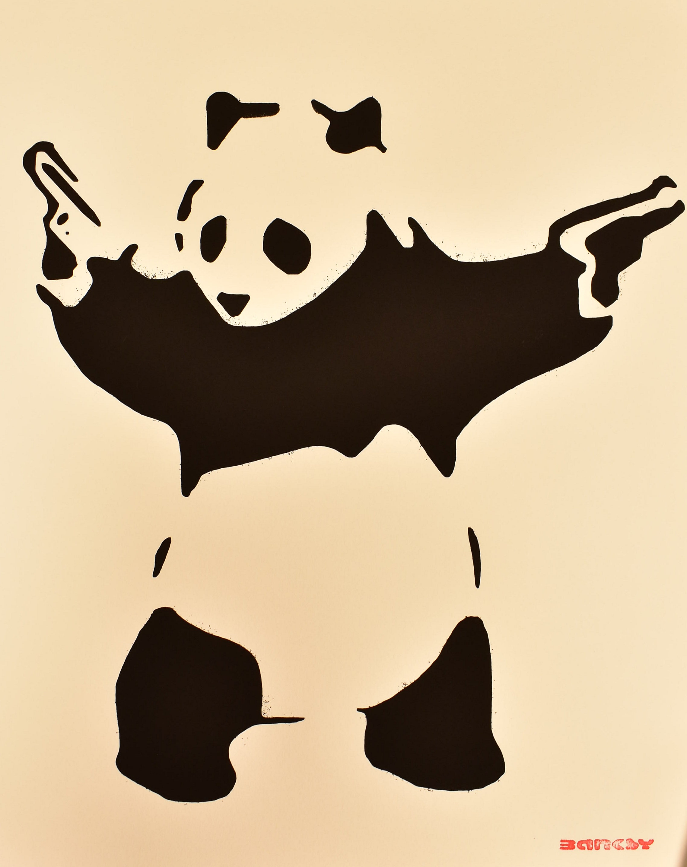 Banksy | BANKSY WEST COUNTRY PRINCE - PANDA WITH GUNS PRINT | MutualArt
