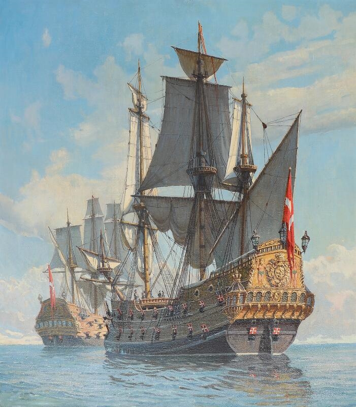 Paul Sinding | Danish 16th century Warships on a calm day (16th Century ...
