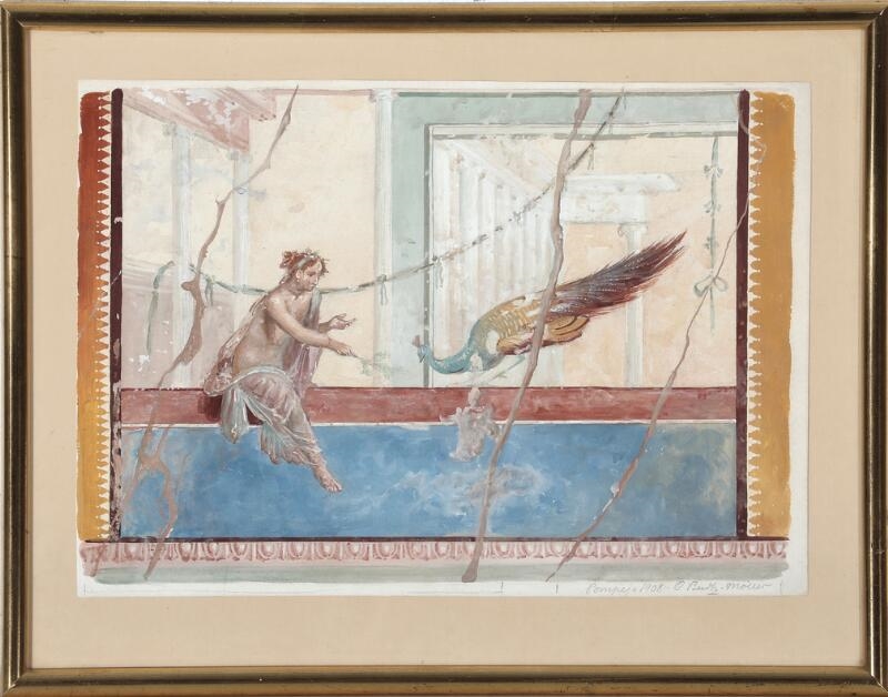 Carl Budtz-Moller | A woman feeding a peacock (1908) | MutualArt