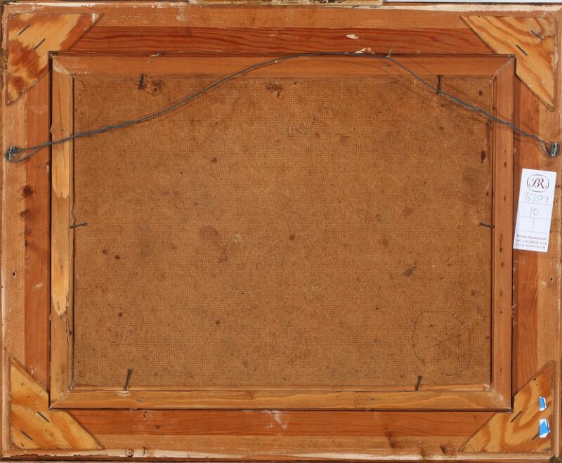 David Monies | Two children playing by a fence | MutualArt