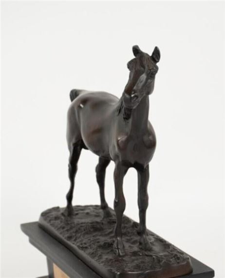 Pierre-Jules Mene | 2 Cast Plaster Horse Statues (2000) | MutualArt