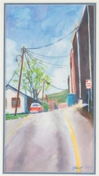 Deborah Jacobs Purves | Southern watercolor on paper depicting a ...