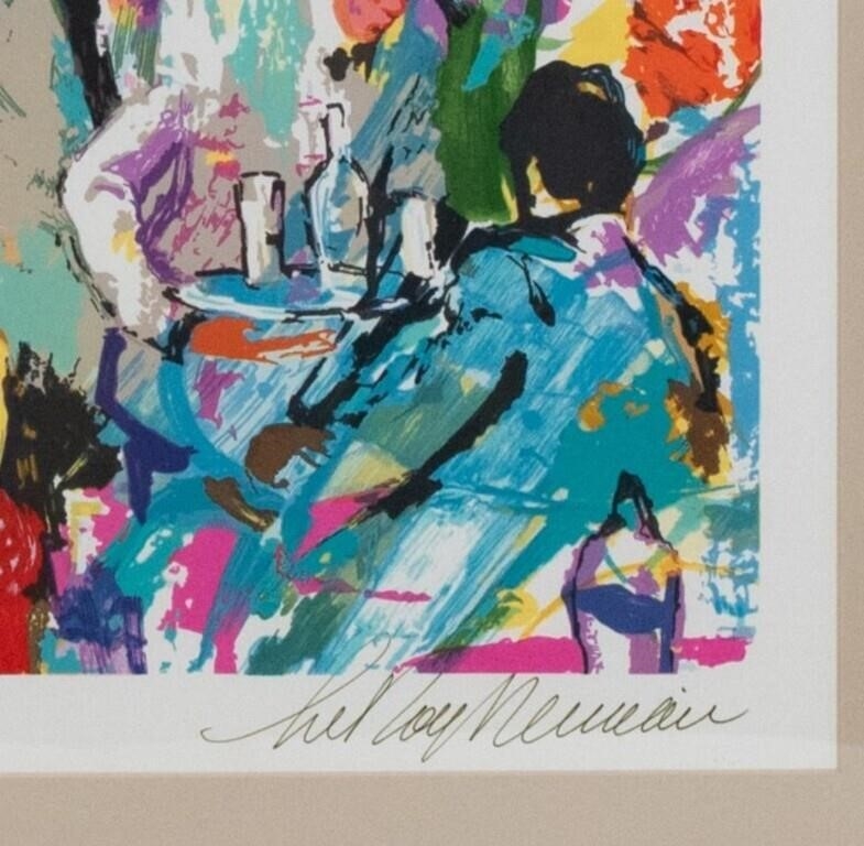 LeRoy Neiman | Artist signed serigraph depicting a colorful Parisian ...