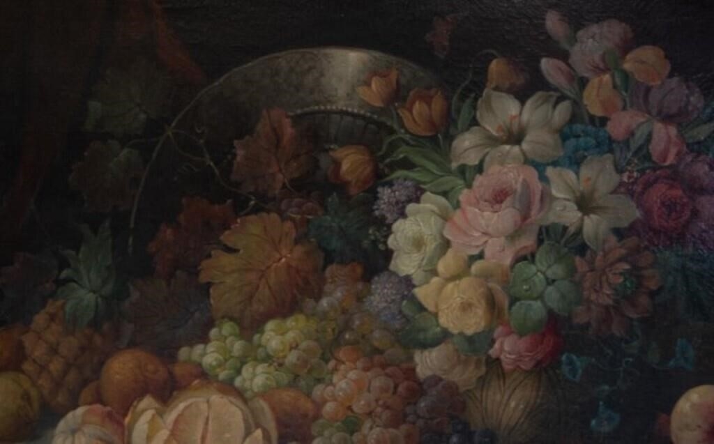 Rudolf Stoitzner | still life table setting with various fruits and ...