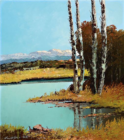 Georg Arnold-Graboné | evening silence by the lake | MutualArt