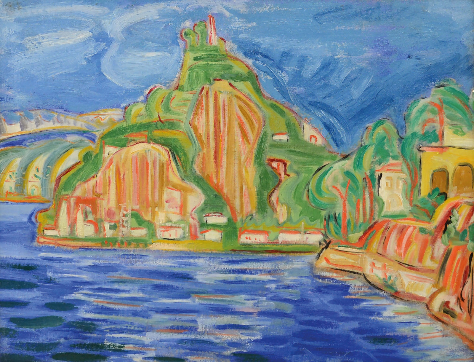 Enrico Baj | Lago Maggiore at Caldè (1947) | MutualArt