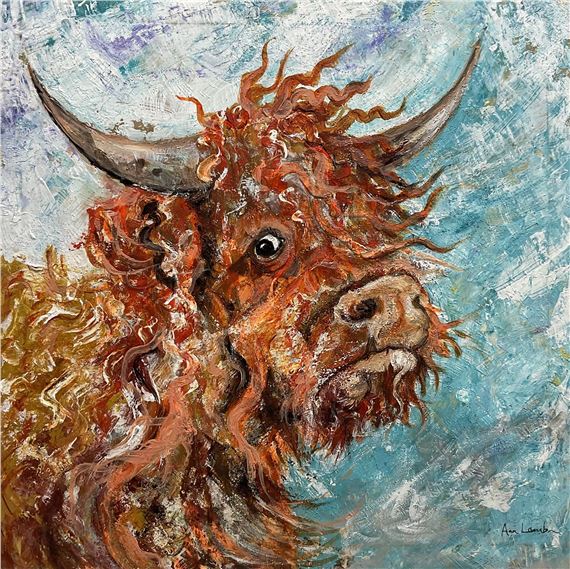 Ann Lamb | Windswept Highland Cow | MutualArt