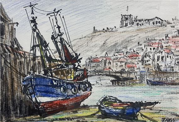 Jack Rigg | Boats in Whitby Harbour (2016) | MutualArt