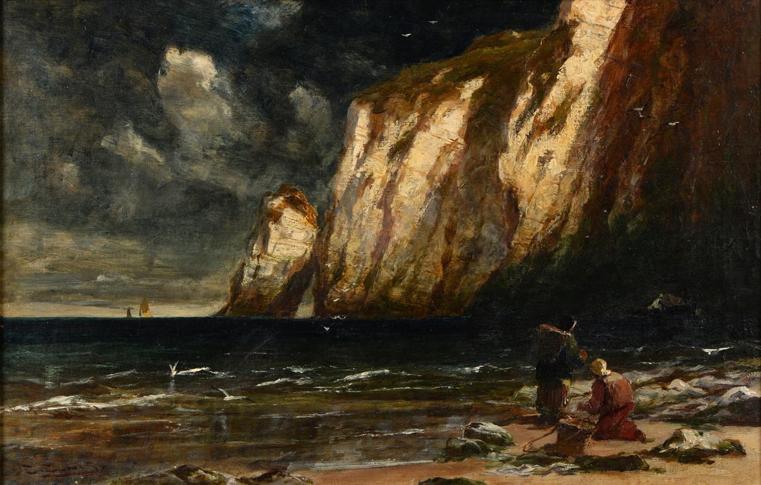 Edwin Ellis | - Figures on the South Coast, | MutualArt